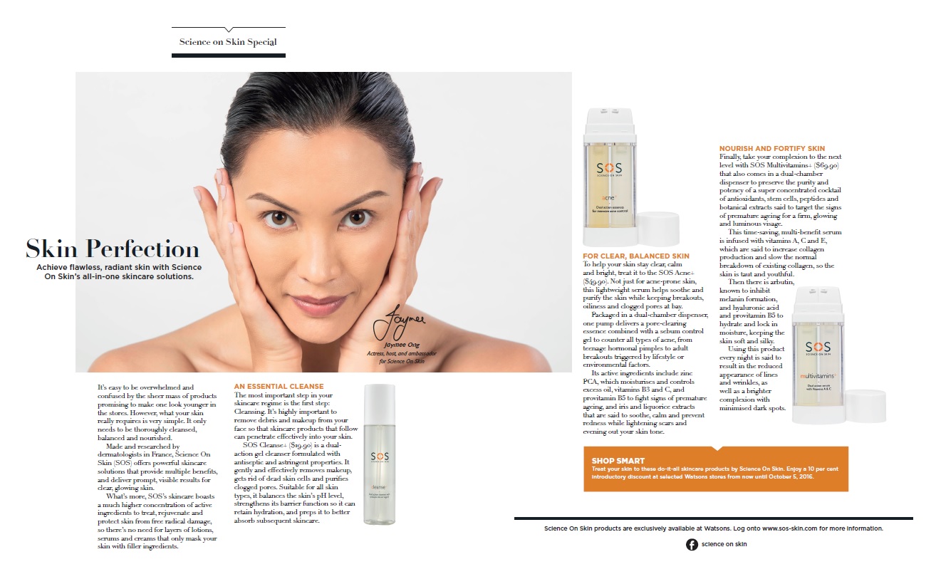 Singapore Women's Weekly Magazine Feature - Science On Skin Skincare ...